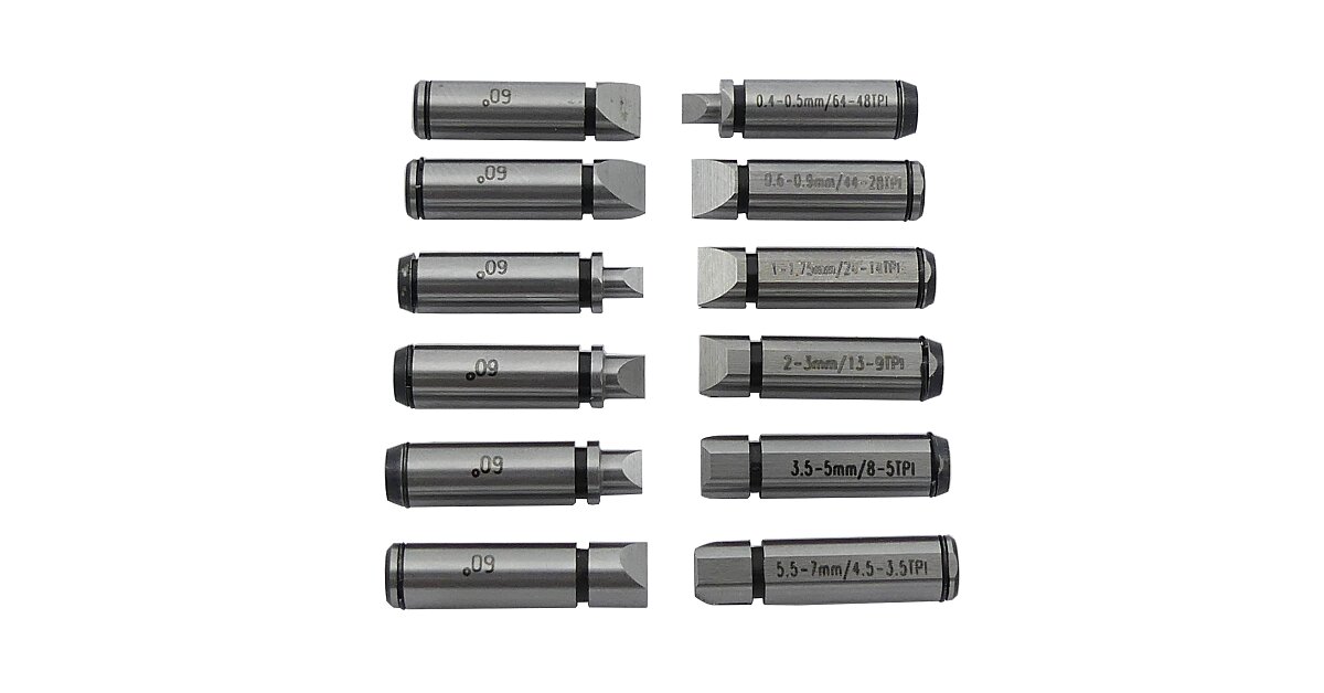 Nástavce pro třmenové mikrometry na závity – pár | KMITEX